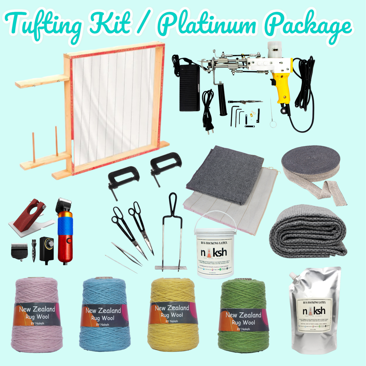 Rug Maker Platinum Tufting Gun Starter Kit For beginners & professiona ...